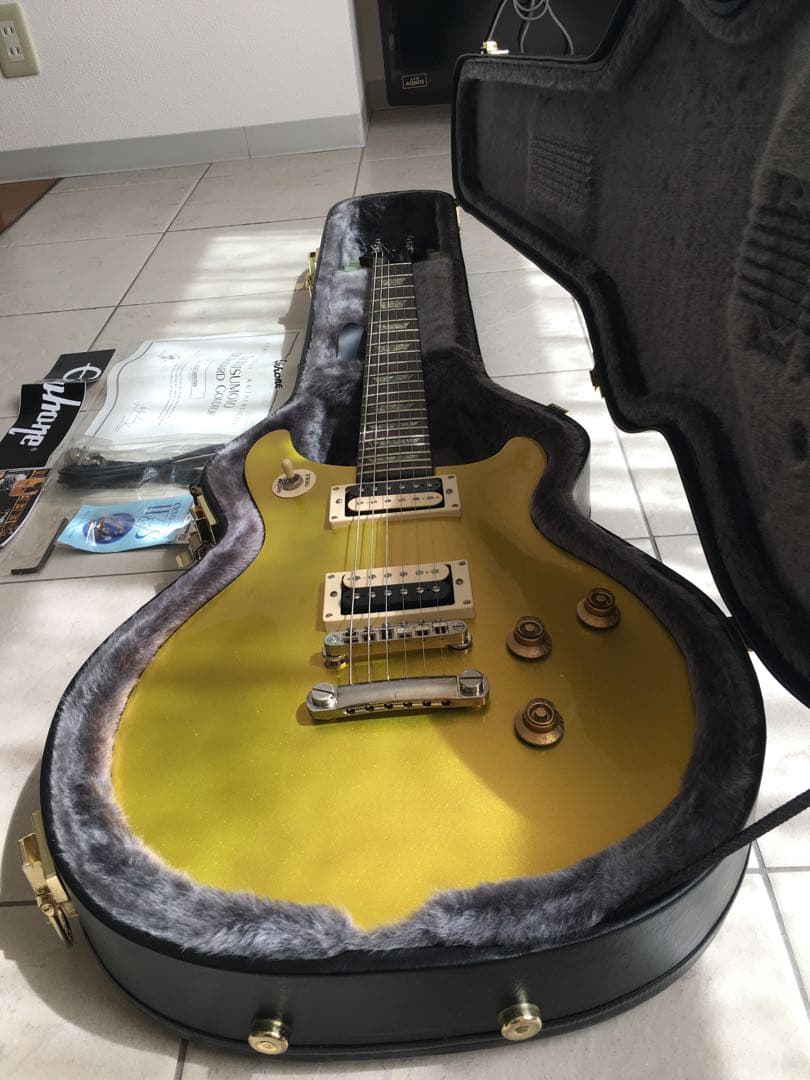【美品】　Epiphone エピフォン tak DC Gold TOP