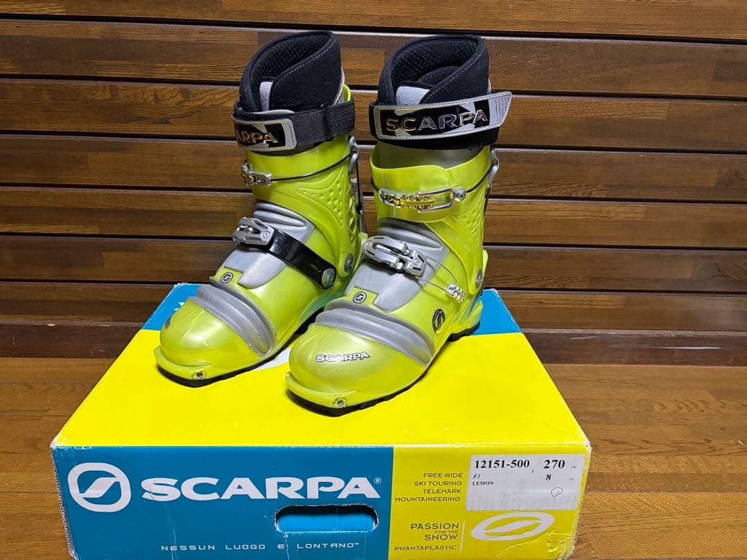SCARPA F1 スキーブーツ 270サイズ イエロー