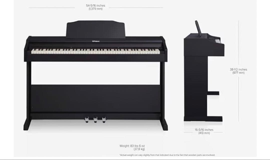 Roland 88鍵 ブラック電子ピアノ