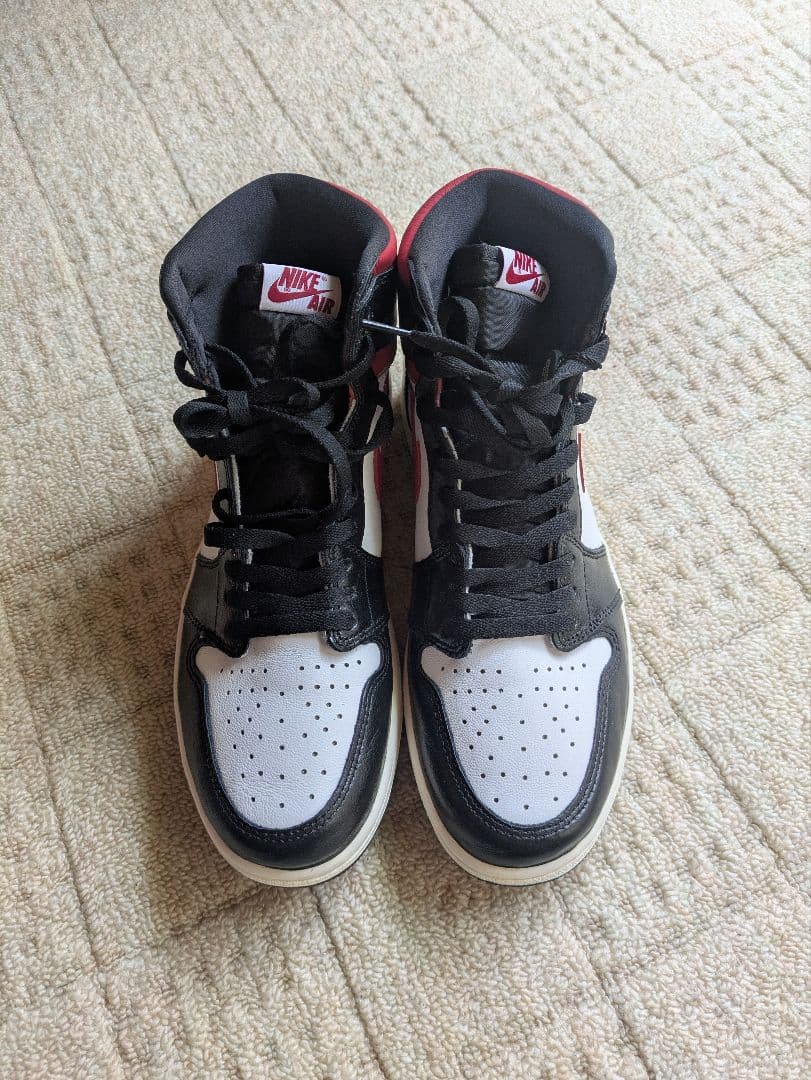 シューズ(男性用) AIR JORDAN 1 RETRO HI OG black/gym red