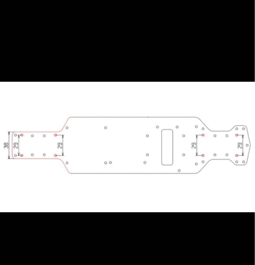 D-Like 製用　サスマウント逆付け　特注シャーシ 2.5㎜ 蕨山Carbon
