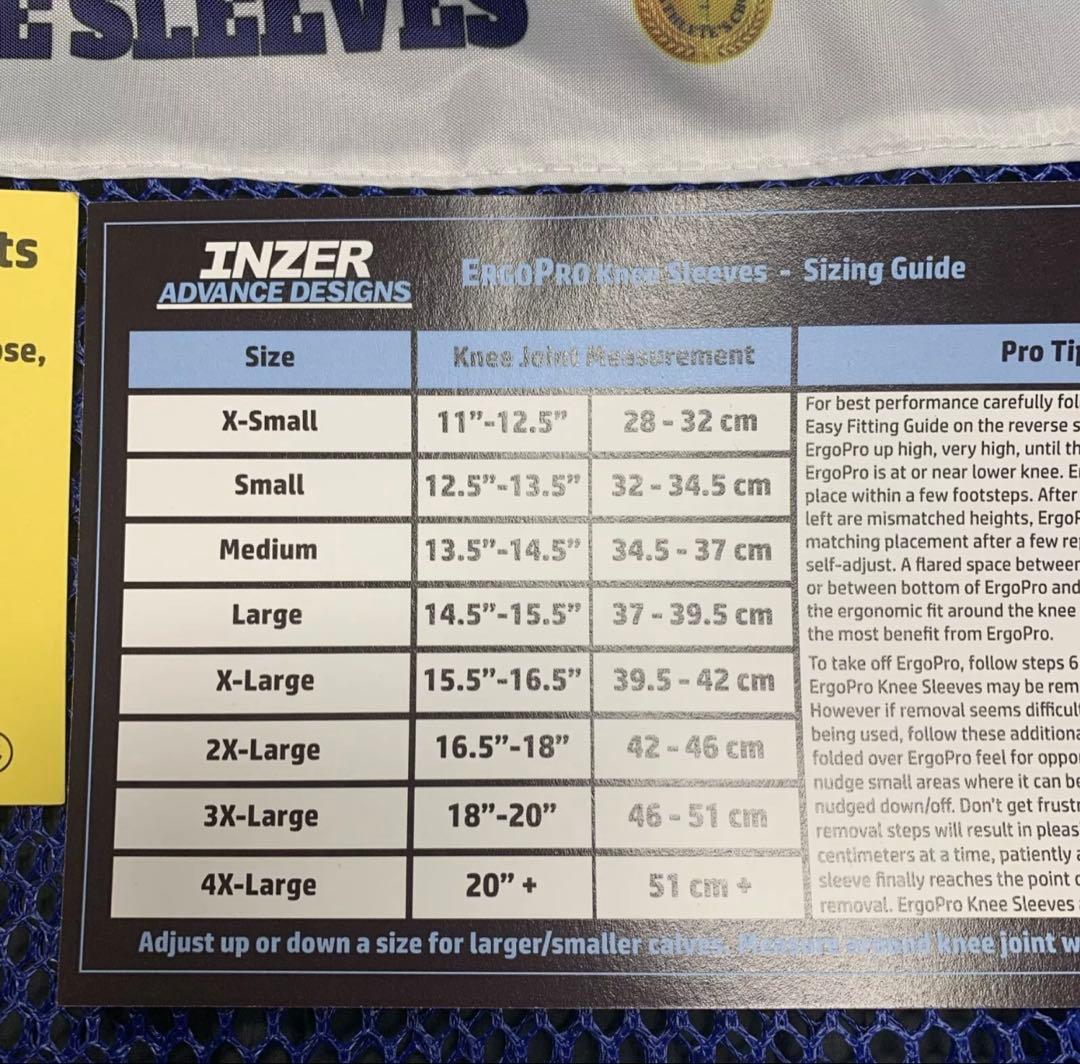 米国購入品サイズ(L) INZER エルゴプロ ニースリーブ