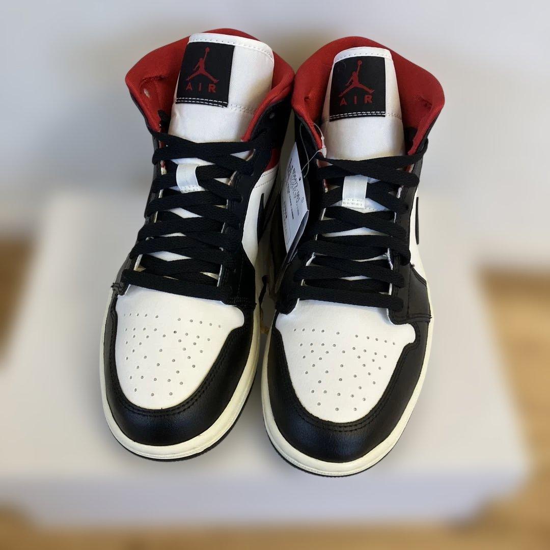 【新品】WMNS Air Jordan 1 Mid Black GYM RED