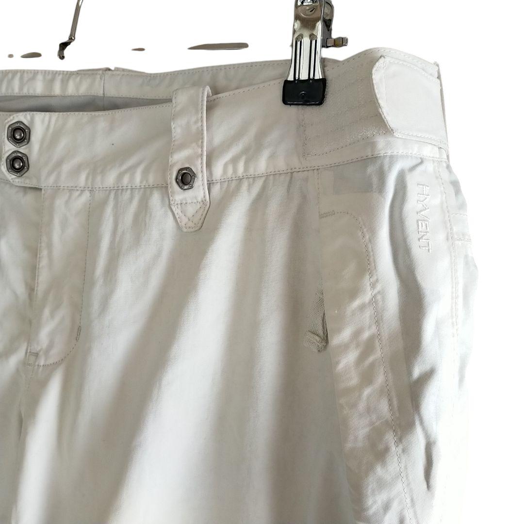 【高機能】US ノースフェイス HYVENT スノーボード パンツ 白 L