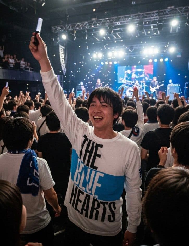 THE BLUE HEARTSロング Tシャツ ホワイト