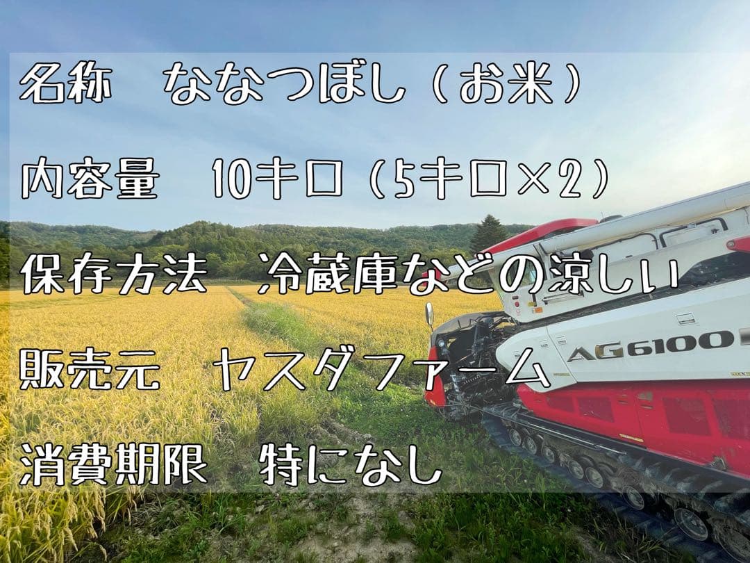 ななつぼし＊北海道産＊農家直送＊送料込み＊白米＊美味しいお米✳︎5キロ×2