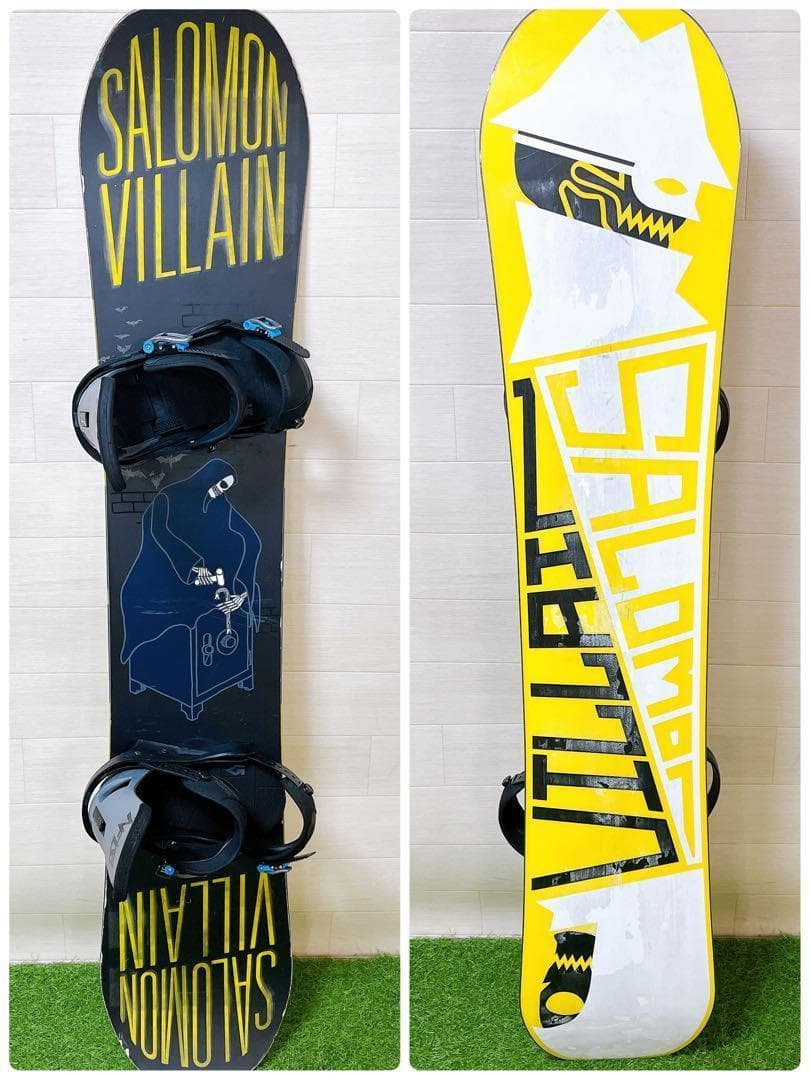 76【メンズ3点】SALOMON VILLAIN 153cm バートンM スノボ