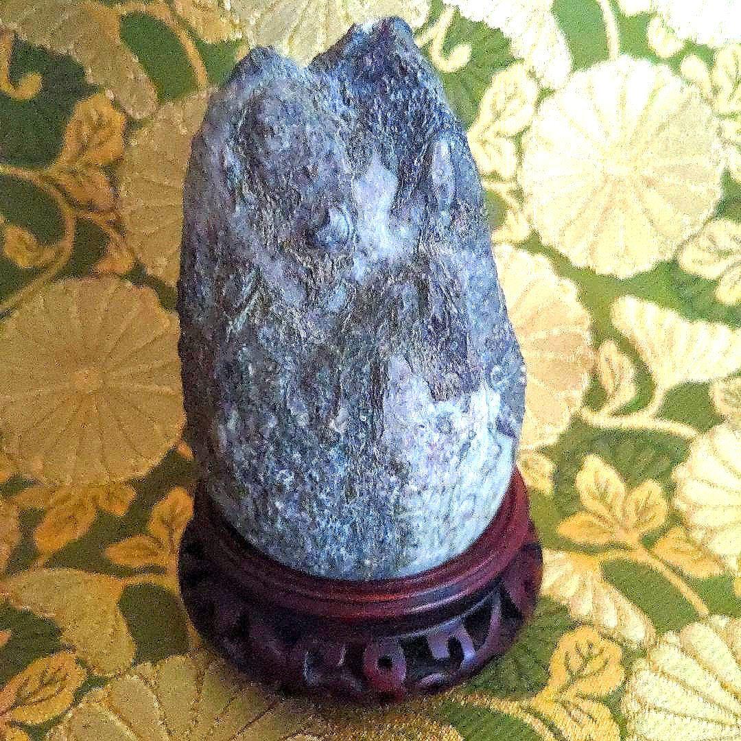 【最終価格】門司　梅花石　台座付　水石　盆石