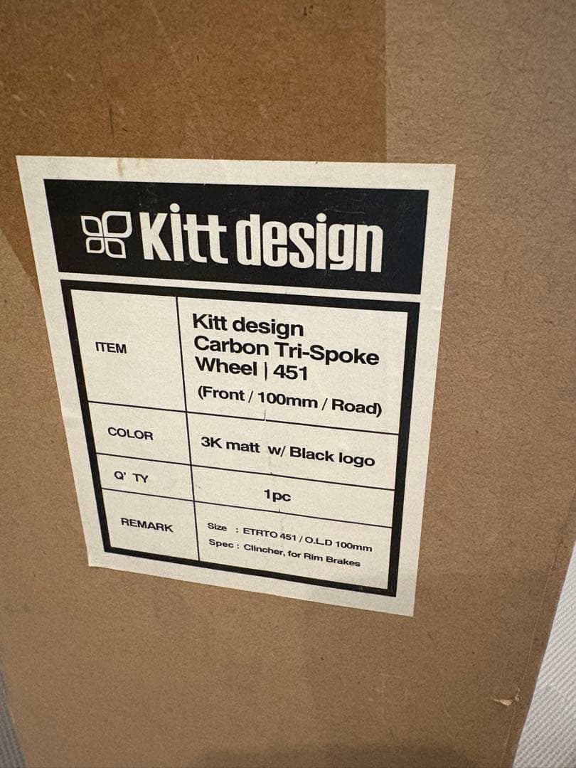 お値段ご相談ください！Kitt design Carbon Wheel 451