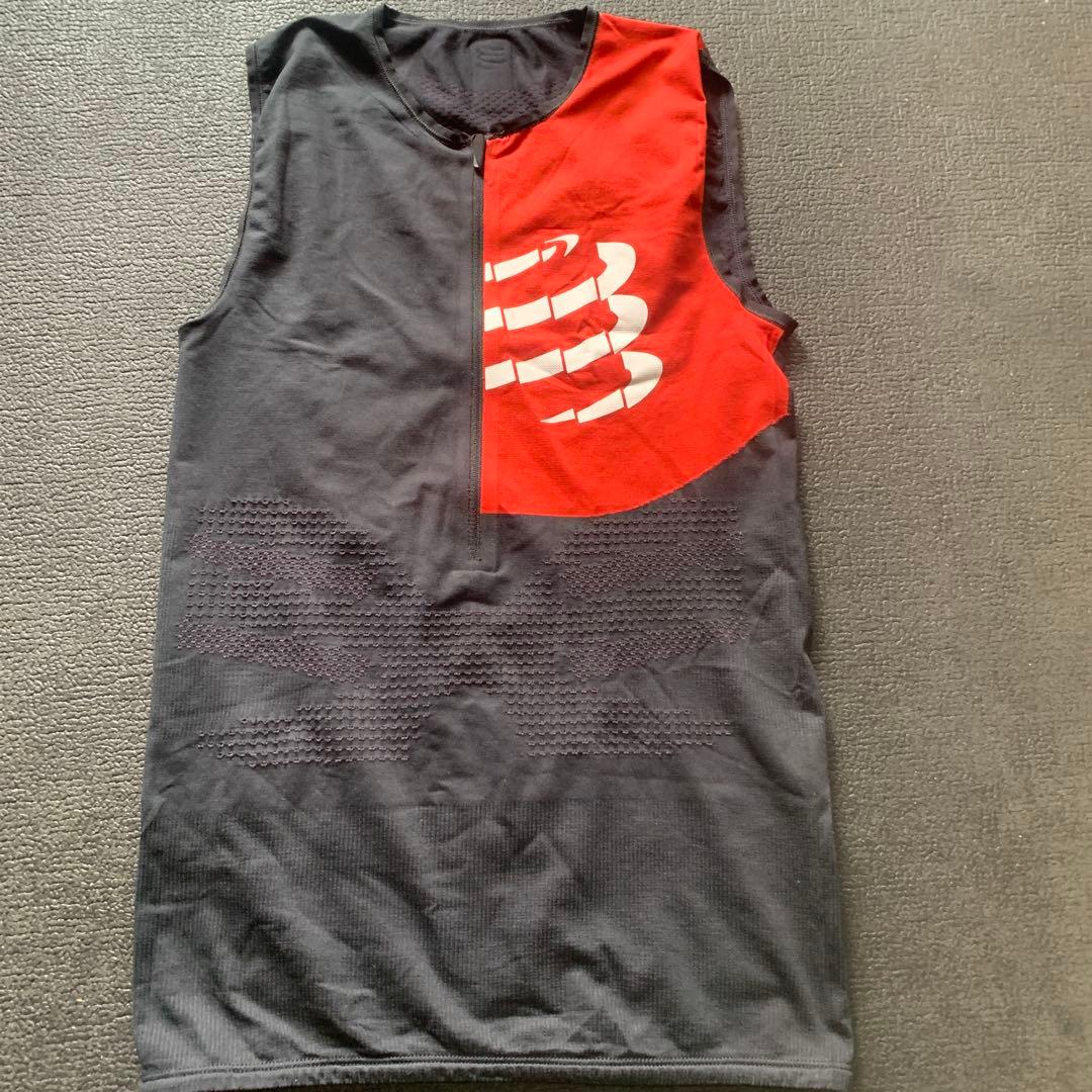 【美品】COMPRESSPORT ノースリーブ トレイルランニングシャツ