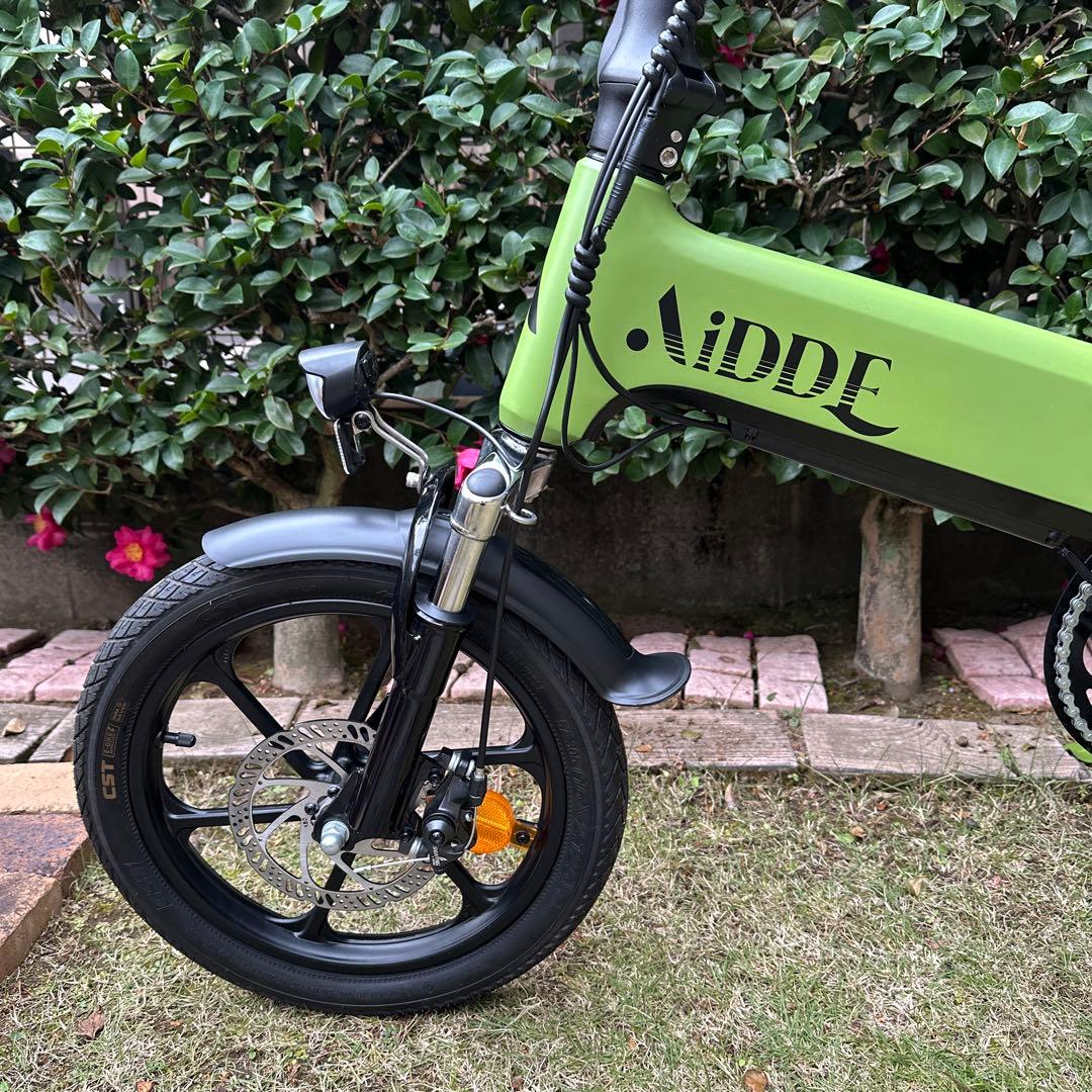 AIDDE A2電動アシスト自転車　16インチ　折りたたみ自転車　ライムグリーン