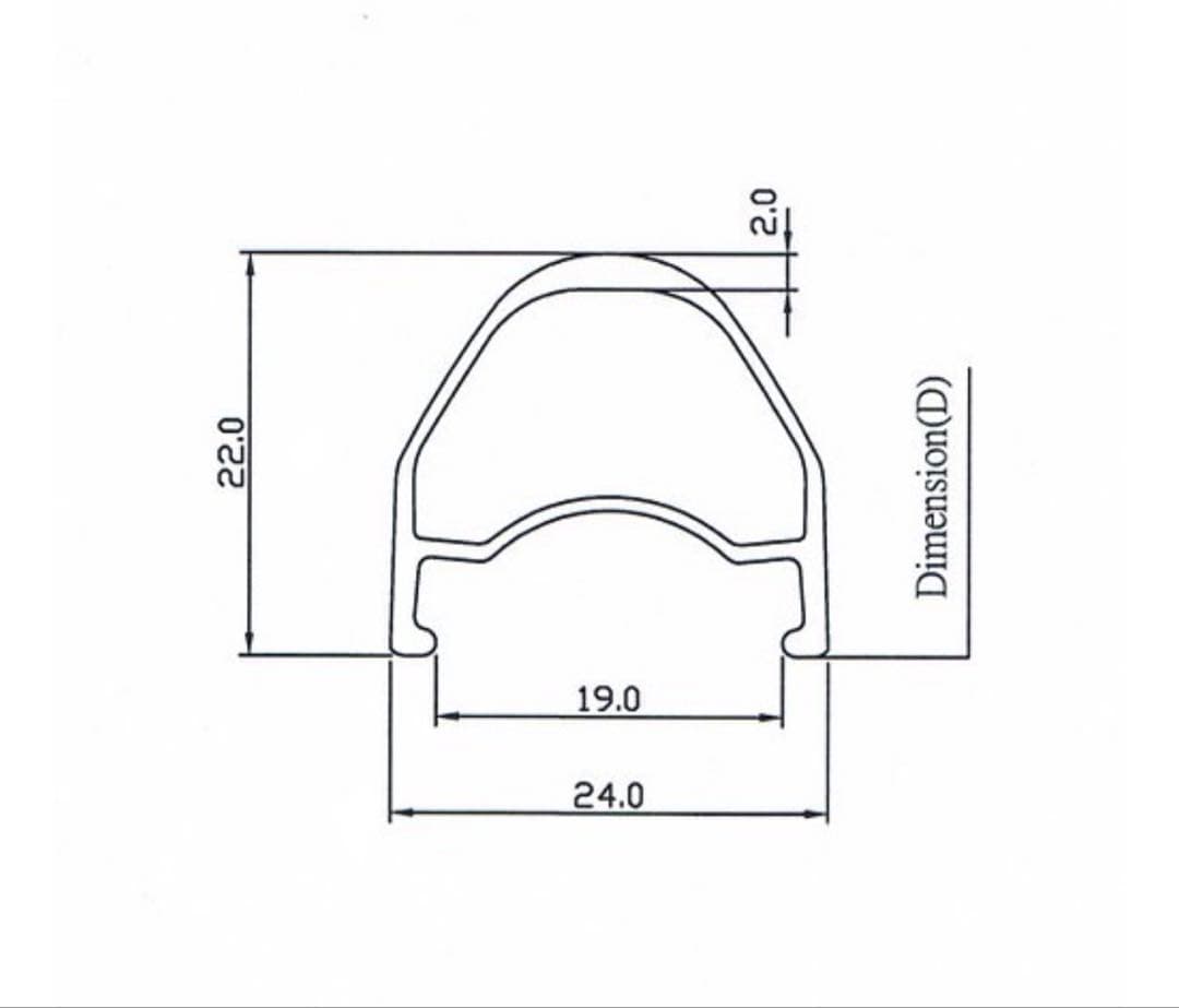 チューブレスレディアルミリム 32h 対称＆非対称リム セット フルブラック