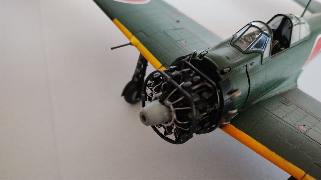 プラモデル完成機　1/48　零戦52型甲(三菱製)