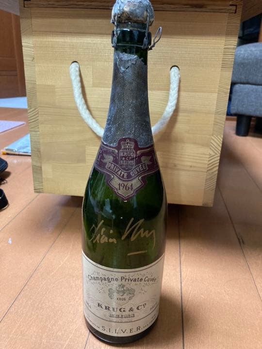 KRUG＆Co REIMS 1964 直筆サイン　空瓶