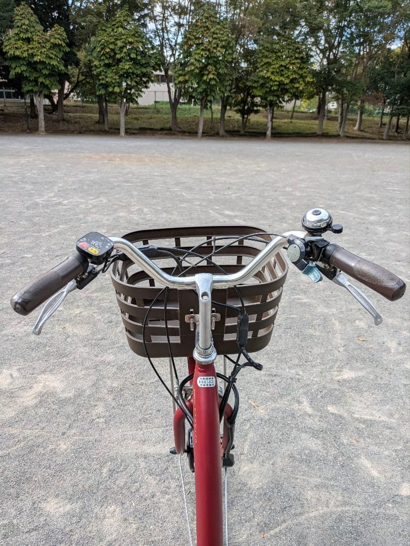 かあブリヂストン 電動アシスト自転車 ラクット レッド24インチ