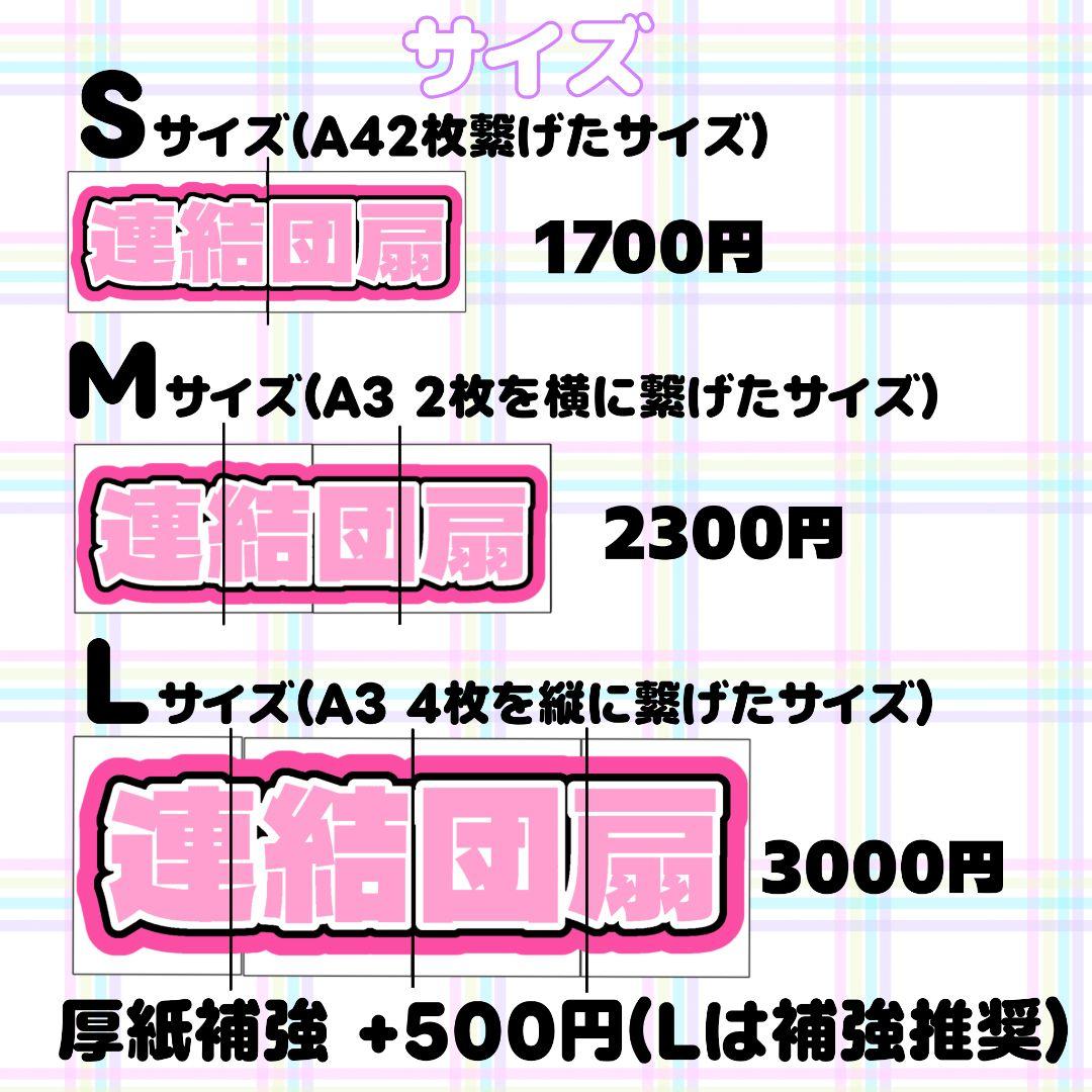 【オーダーページ】連結文字パネル 連結うちわ文字 応援文字パネル