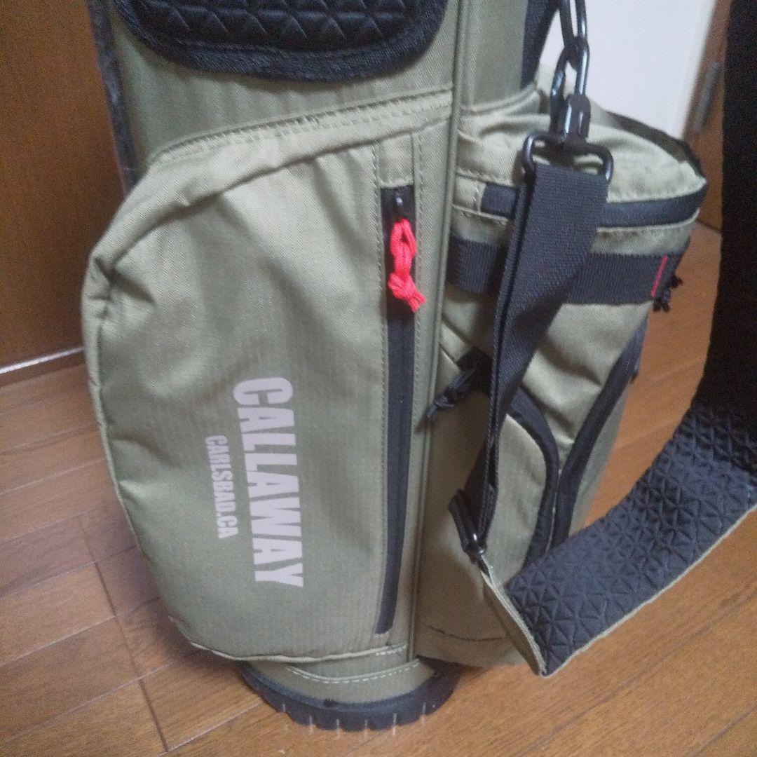 CALLAWAY レイドバックスタンドキャディバッグ カーキ色 カバー付き