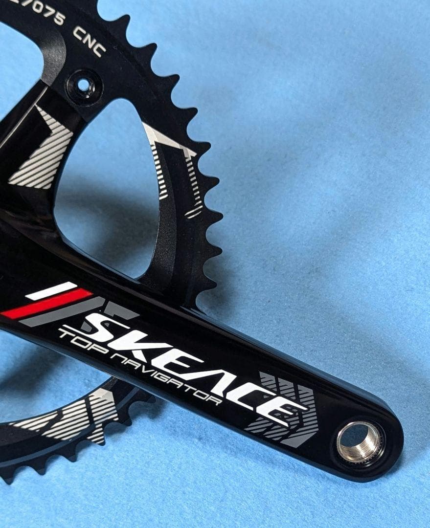 SKEACE ピスト用クランクセット 165mm 48T BB付属 ブラック