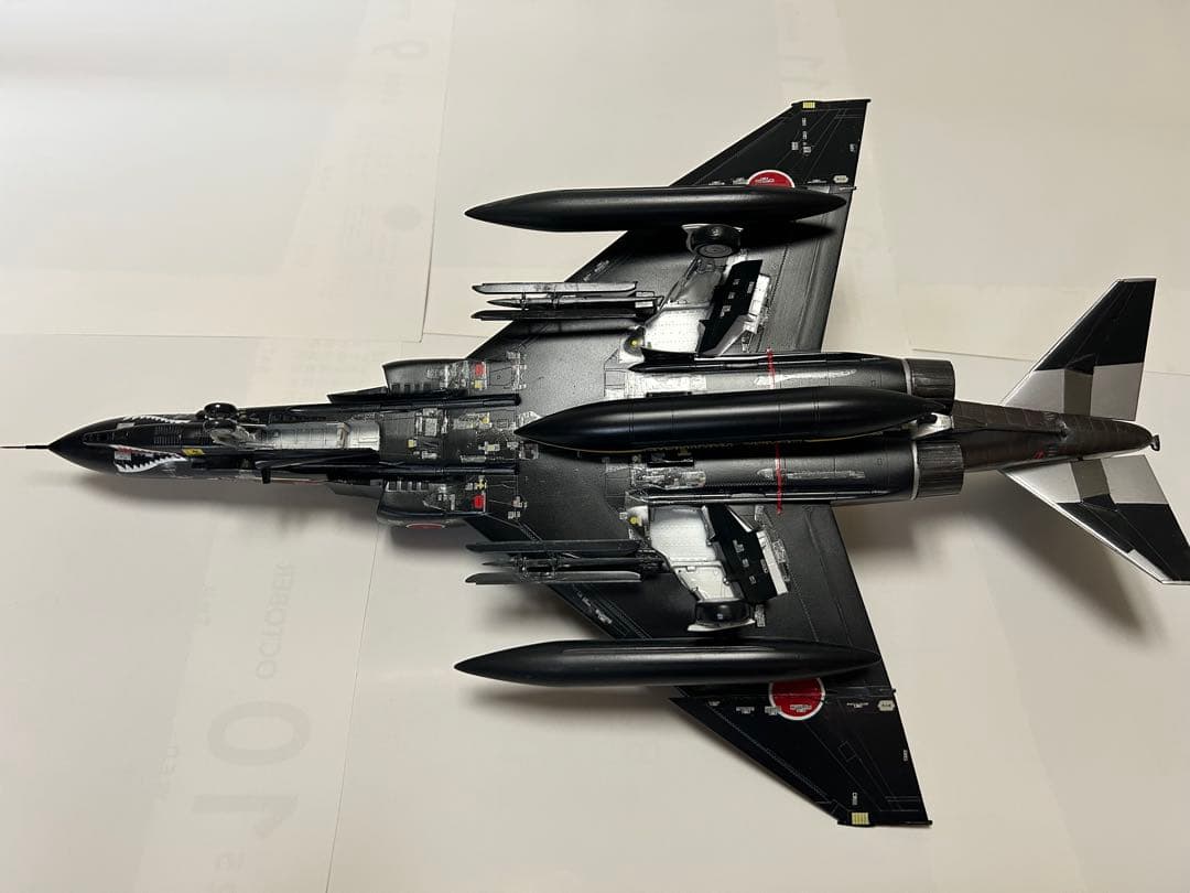 F-4EJ改 ファントム 1/48 プラモデル 完成品 ブラックパンサー