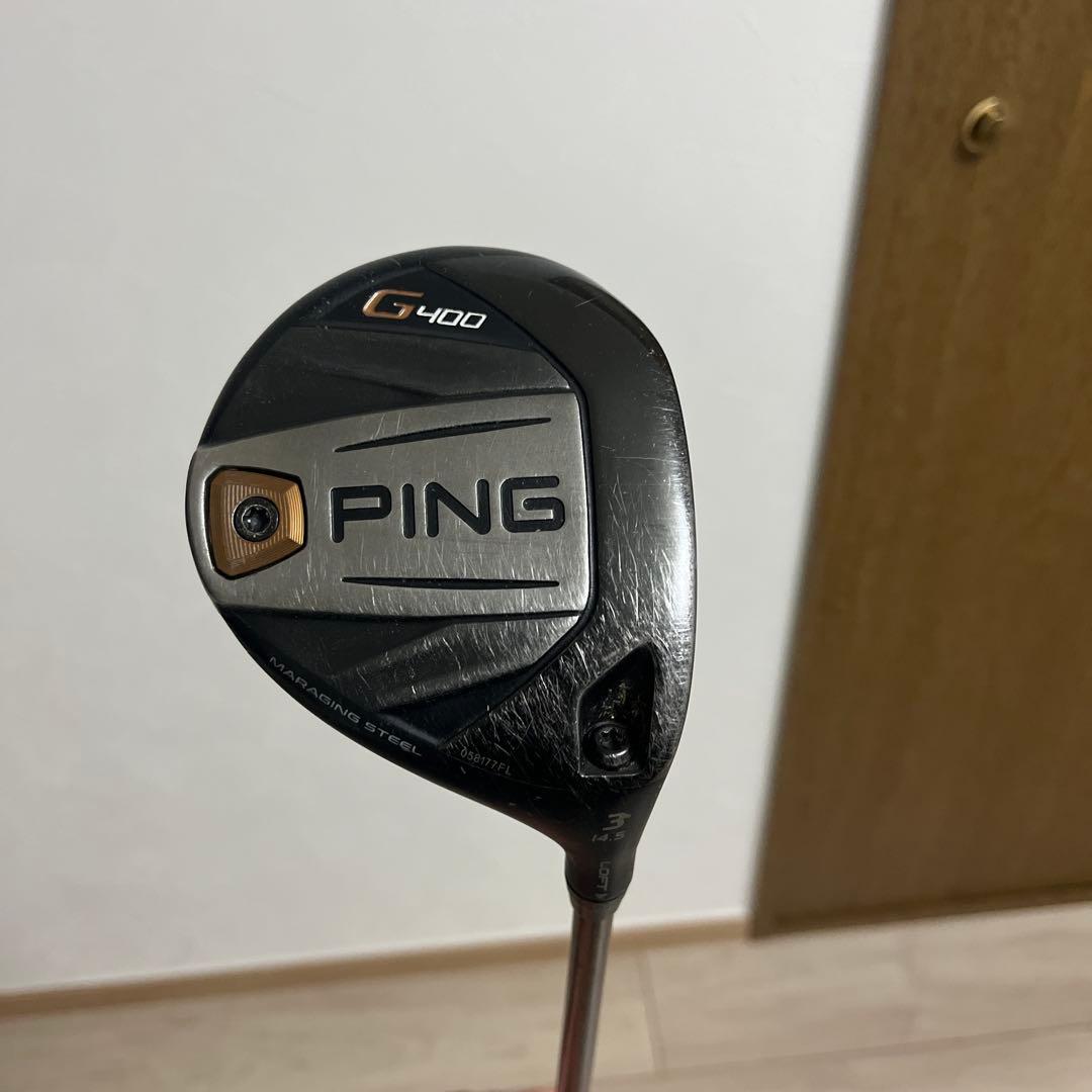 PING G400MAX 3W シャフトS 純正ヘッドカバー付き