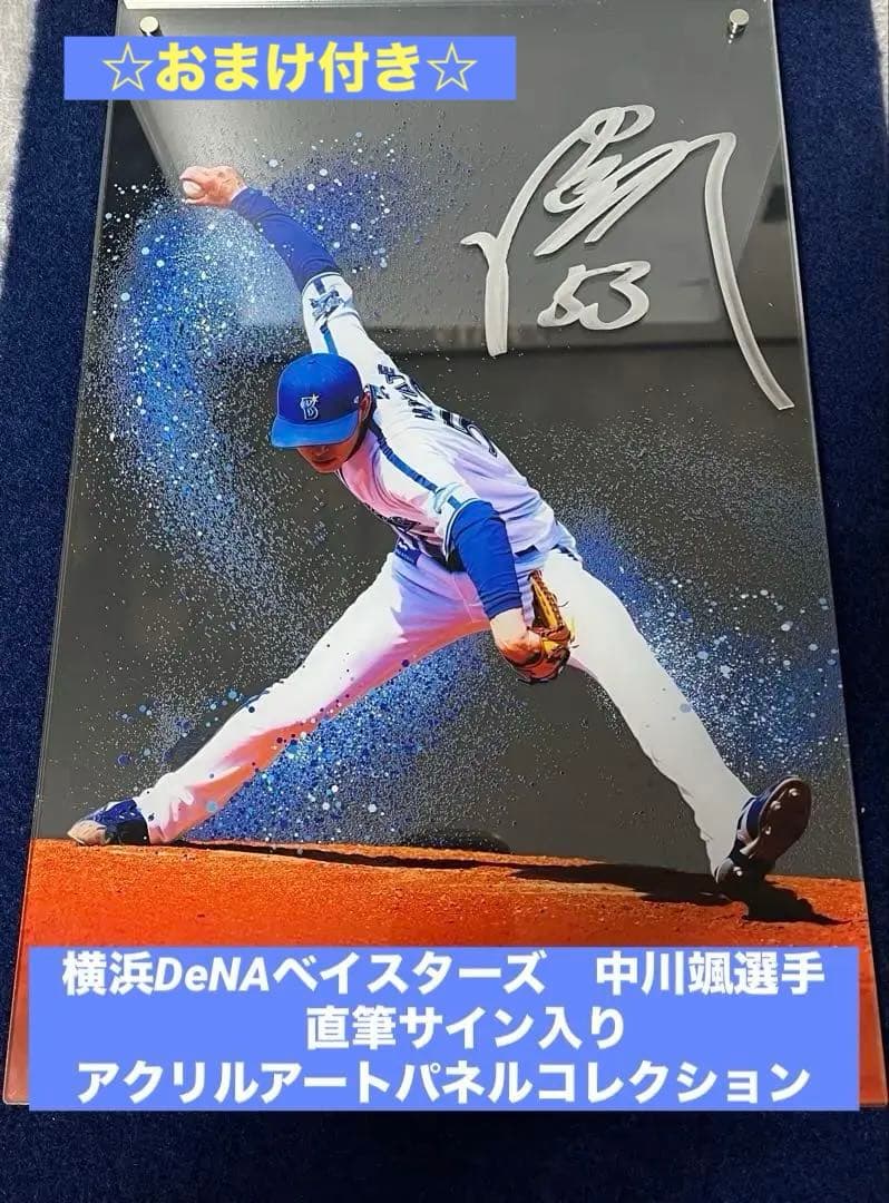 横浜DeNAベイスターズ 中川颯　直筆サイン入りアクリルアートパネル おまけ付き
