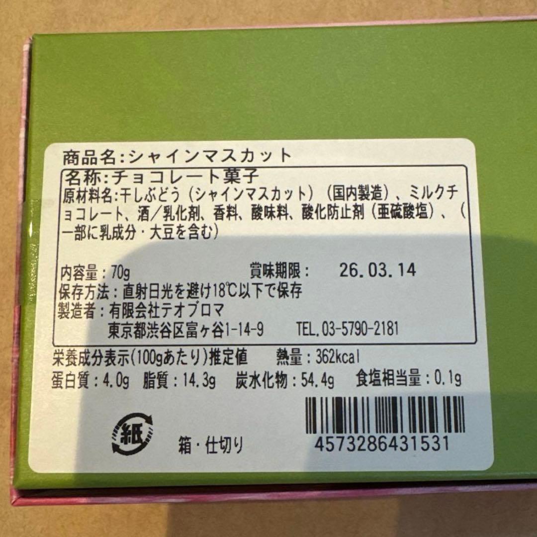カカオストア　ナガノパープル　シャインマスカット　伊勢丹限定
