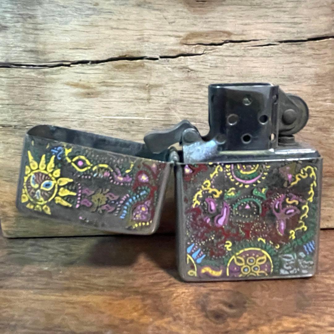 ZIPPO hide モデル 2002年 ペイズリー モッキンバードデザイン