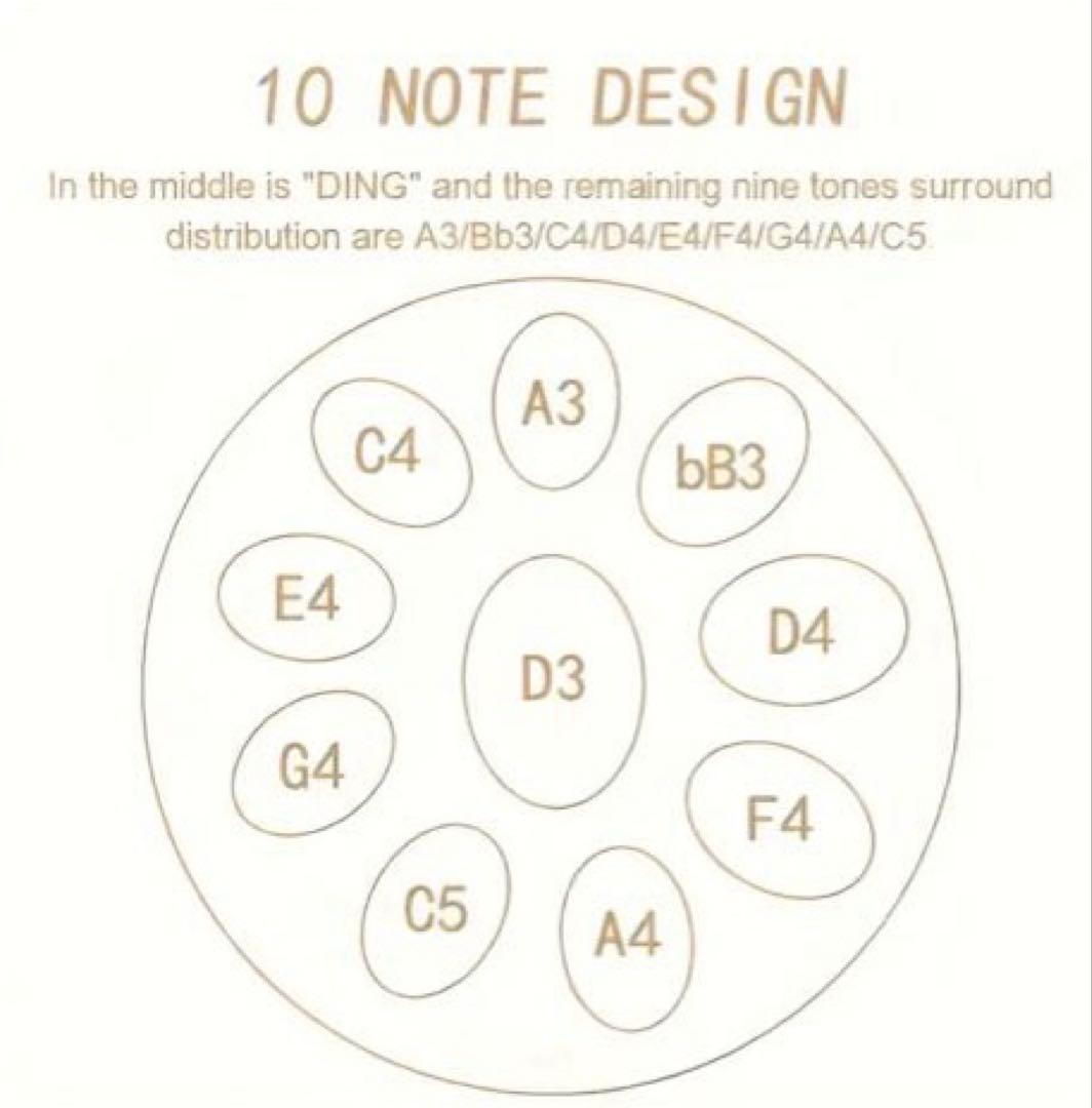 432Hz 10ノート ハンドパン スティールパン　スチールドラム　ハンドドラム