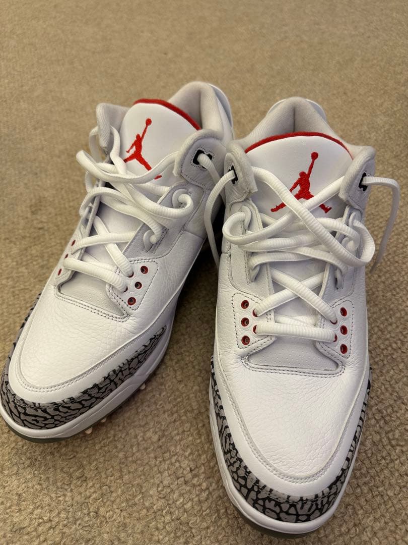 Air Jordan 3 ホワイト/レッド スニーカー