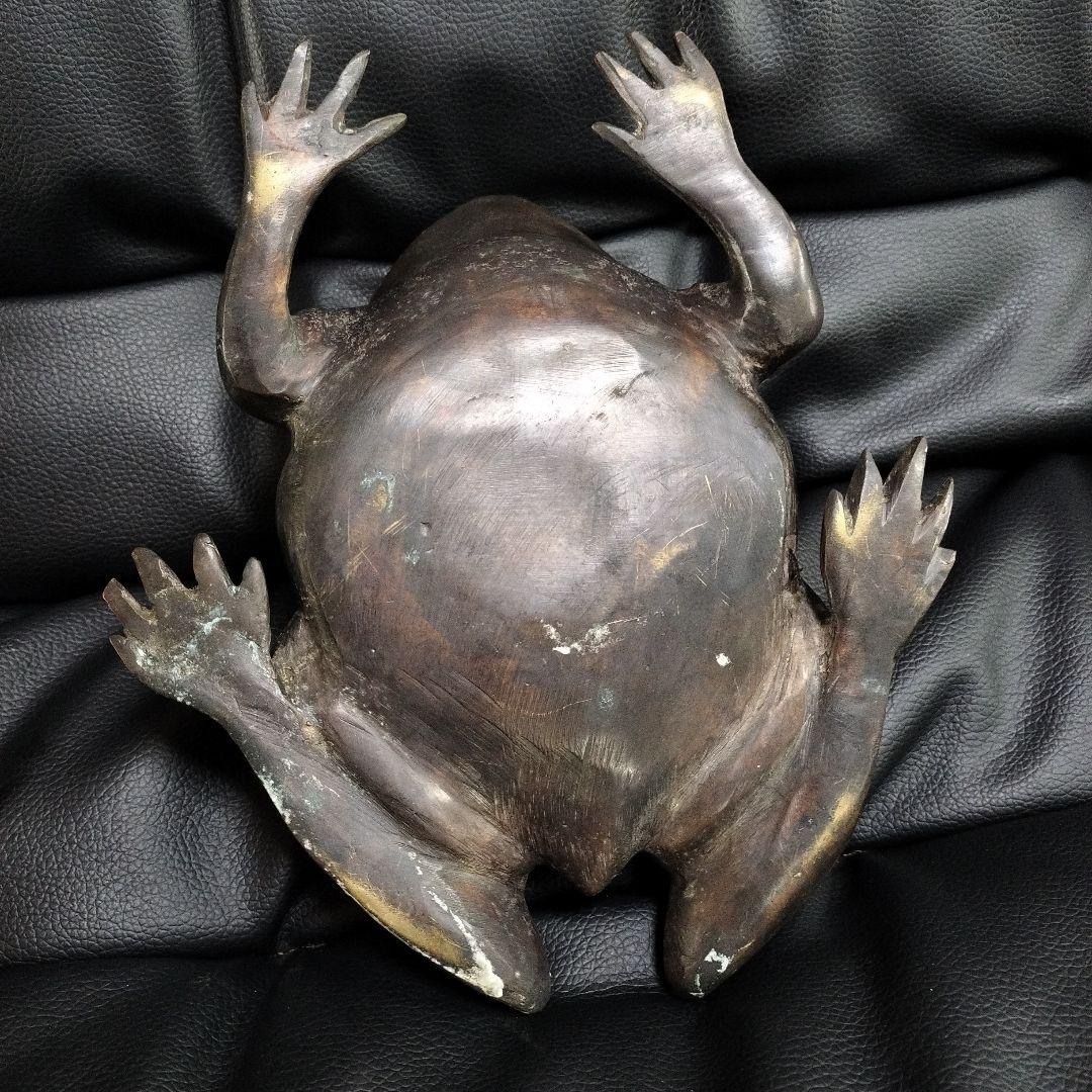 アンティーク 金属製 蛙 骨董