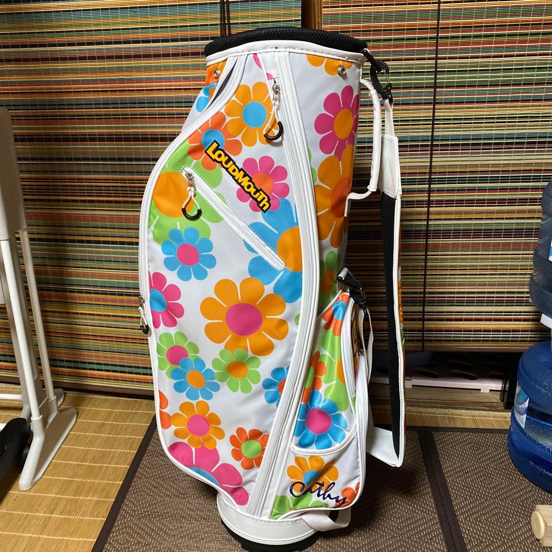 ことね LoudMouth フラワーパターン ゴルフバッグ