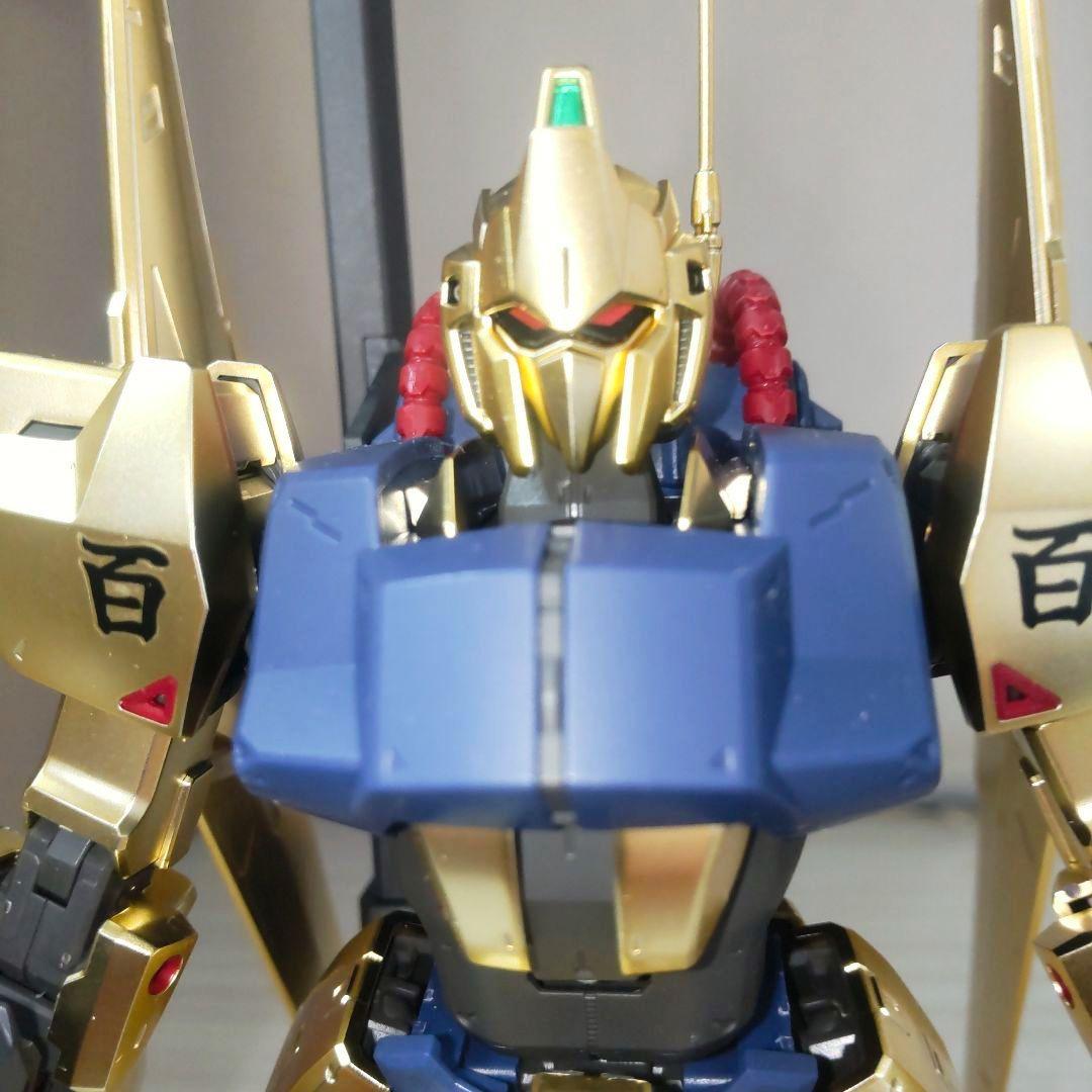 ガンプラMG1/100百式（ゴールドコーティング仕様）素組み完成品ケース付き