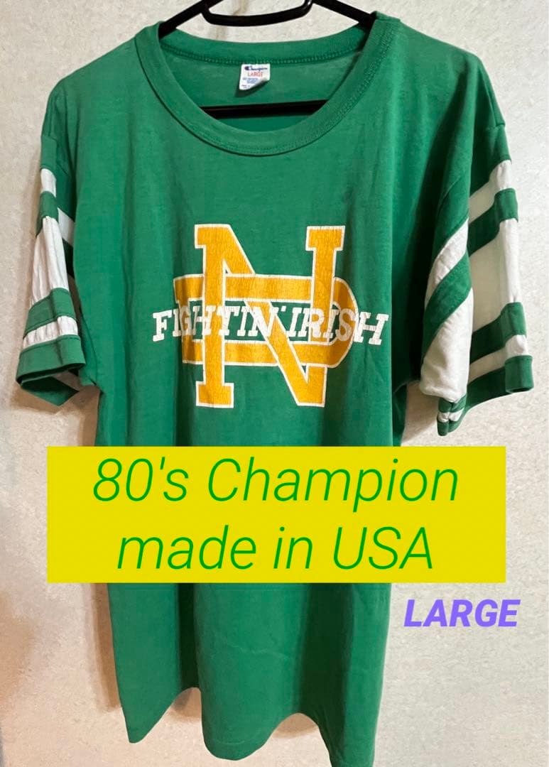 80's USA Champion トリコタグ フットボールTシャツ　L