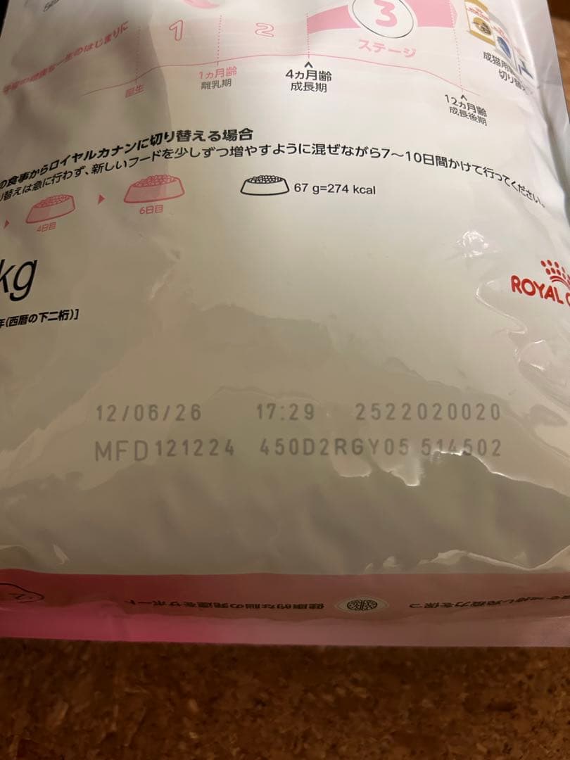  CANIN 成長後期の子猫用ドライフード 2kg 2袋