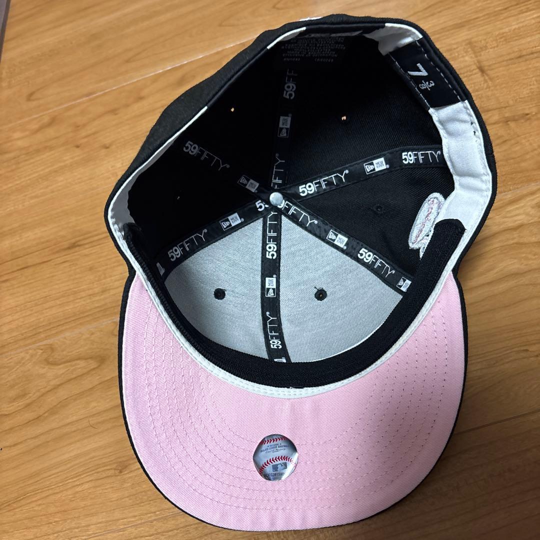NEW ERA ニューエラ キャップ ヤンキース ロゴ ピンクツバ裏ピンク