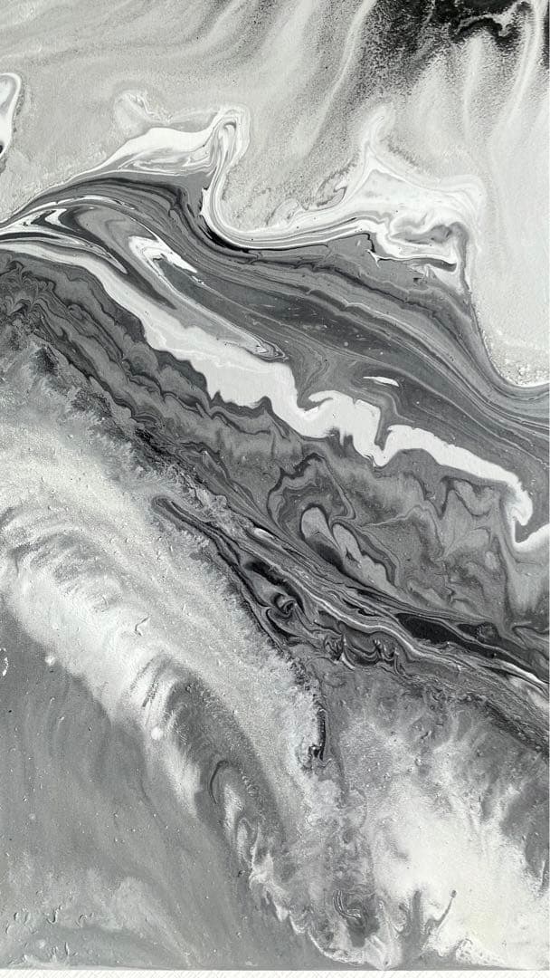 【フロイドアート ポーリングアート 絵】インテリア アクリル 美術 グレー白黒