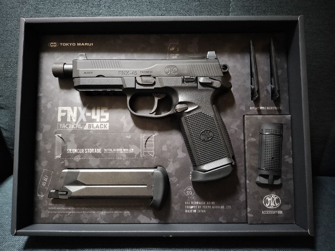 [RMR搭載可] FNX-45 Tactical Black ガスブローバック