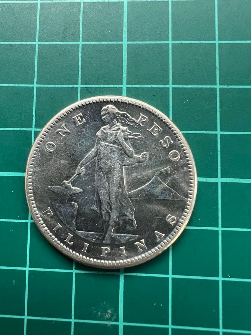 外国銀貨　フィリピン1P銀貨　1908年
