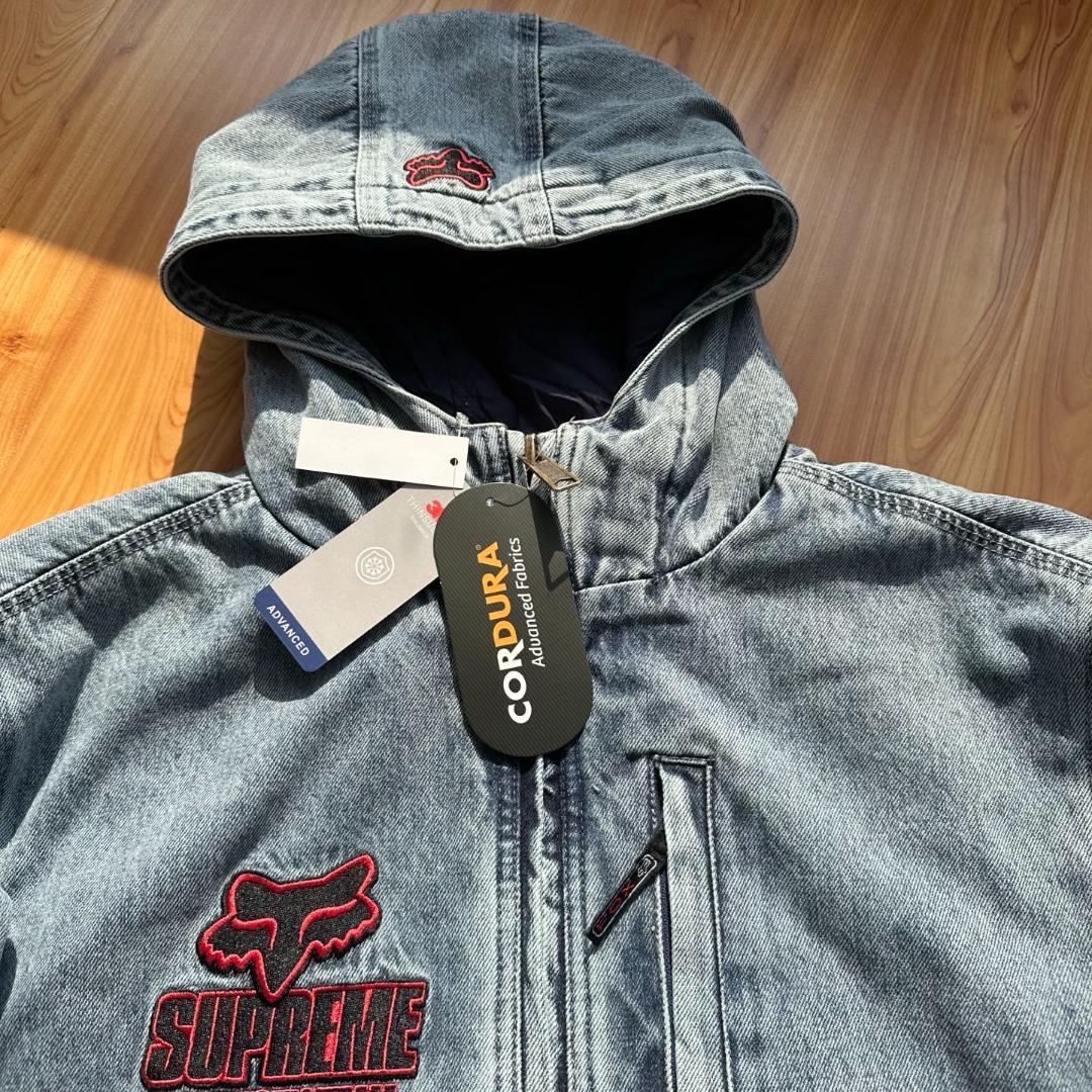 SUPREME デニムジャケット フード付き