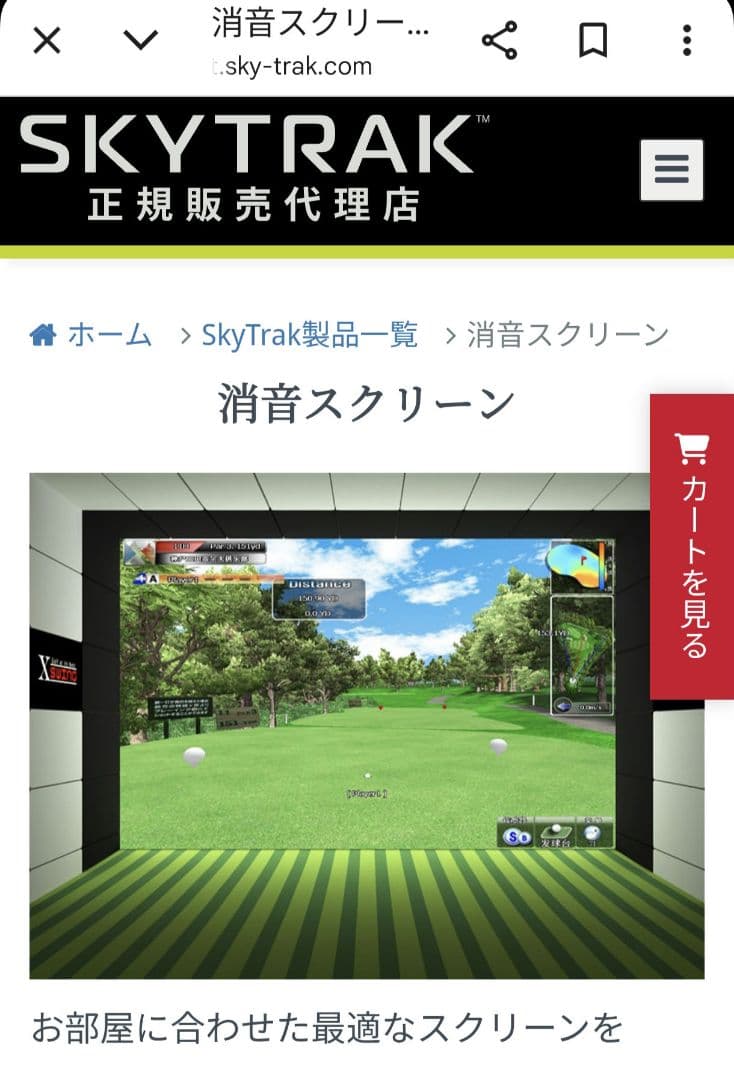 消音スクリーン　Sky　trak 正規代理店購入　ゴルフ　白幕　スクリーンシート