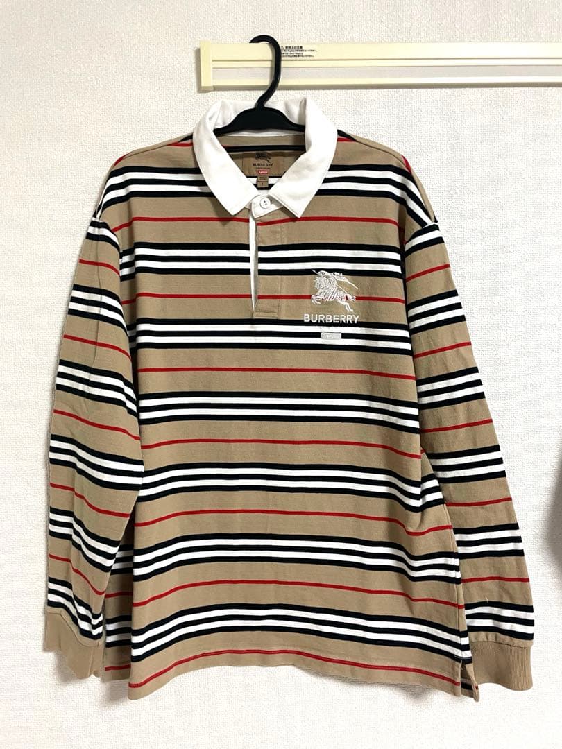 値下げ　BURBERRY supreme ラグビー　シャツ