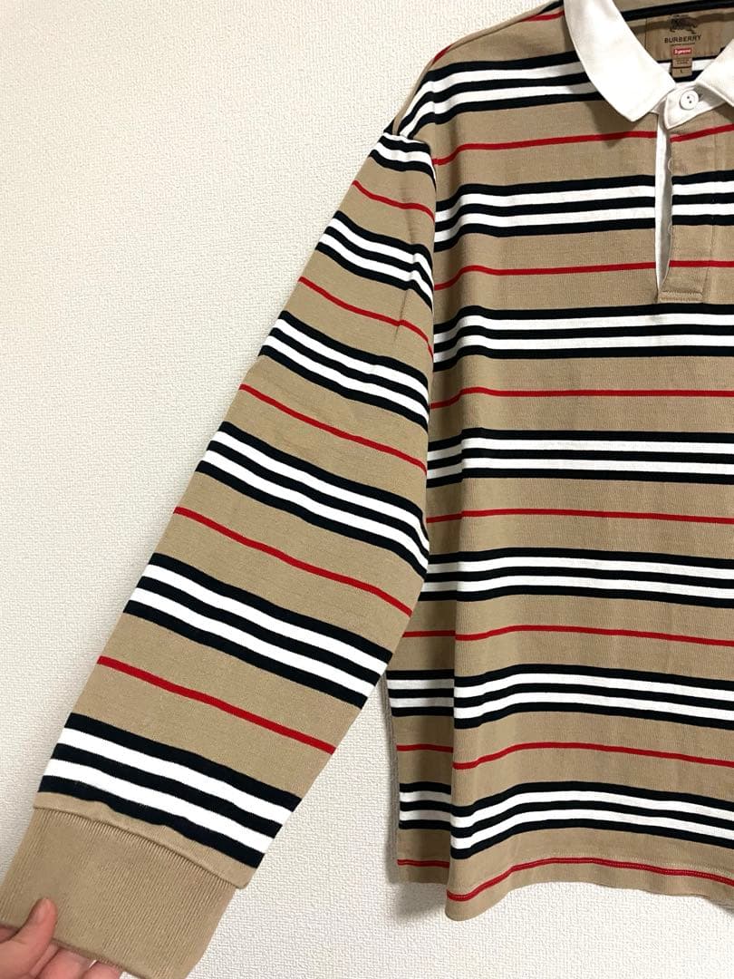 値下げ　BURBERRY supreme ラグビー　シャツ