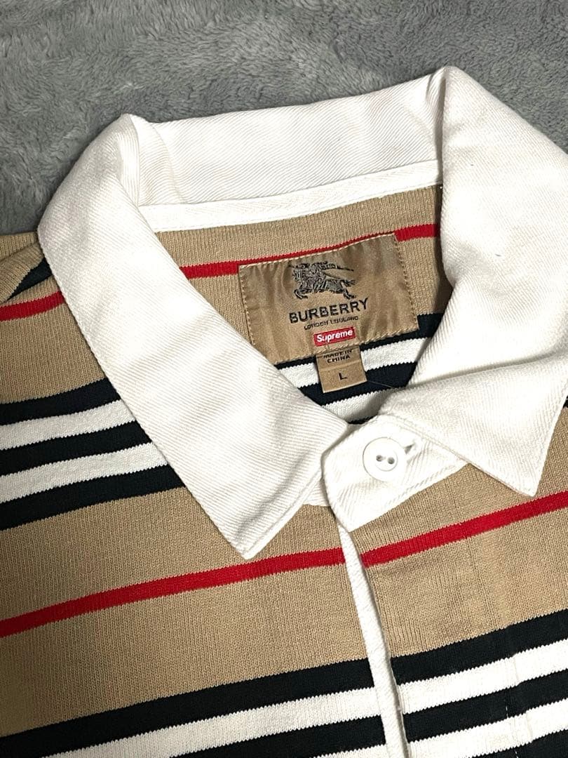値下げ　BURBERRY supreme ラグビー　シャツ