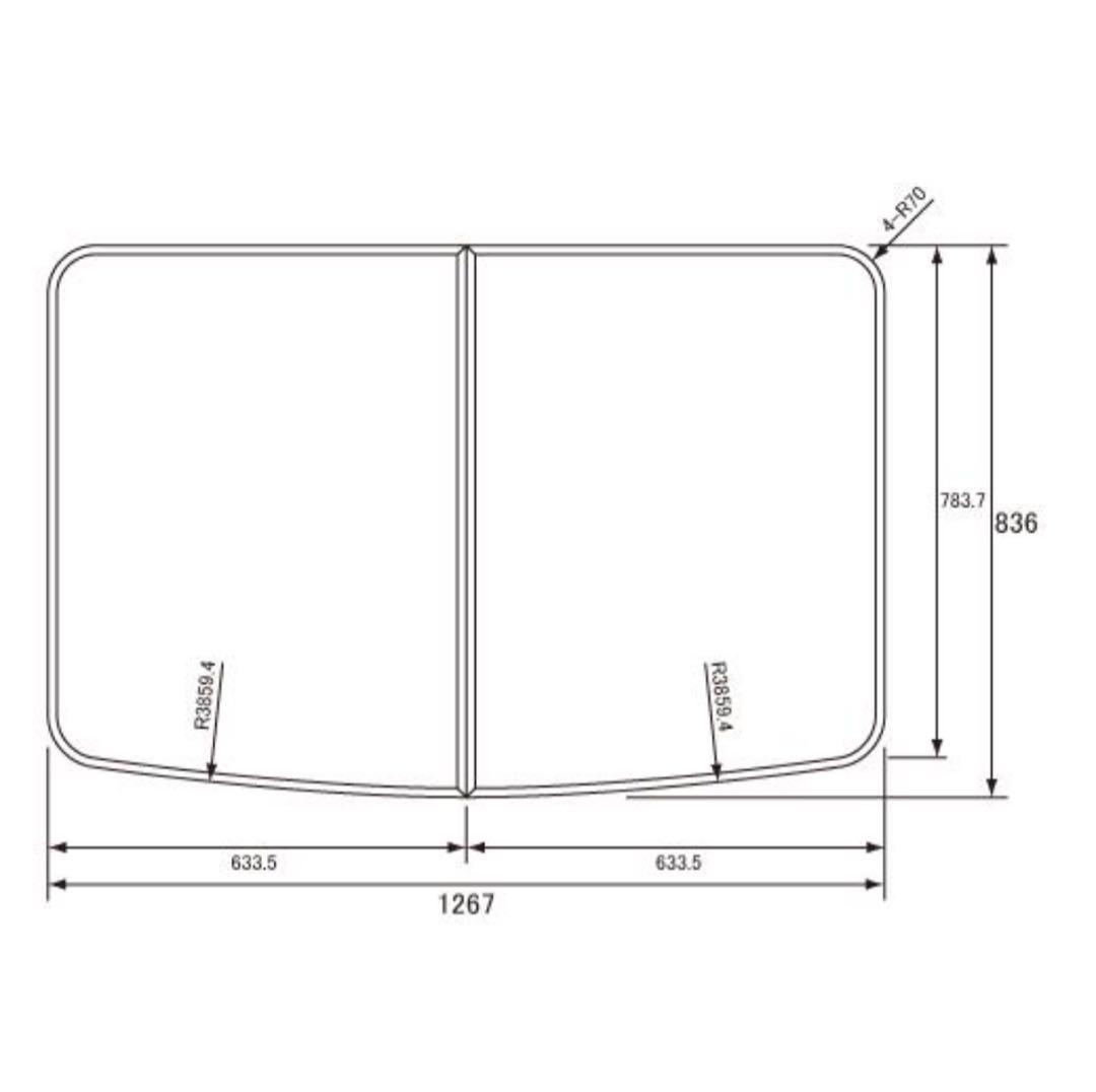 パナソニック　風呂ふた　2枚組　GVR1173UDN 836×1267 組　断熱