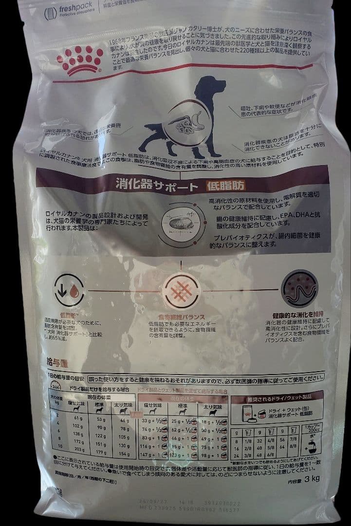  CANIN 消化器サポート 低脂肪 3kg