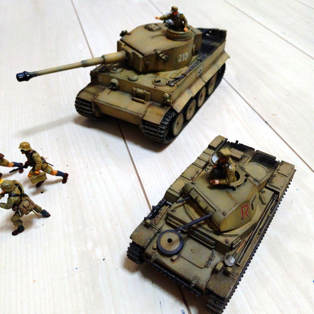 〚塗装完成品セット〛1/35 ドイツ北アフリカ師団 　1943年チュニジア攻防戦