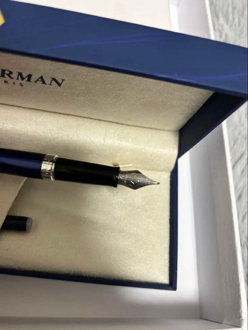 Waterman メトロポリタン デラックス 万年筆 F ストライプブルー