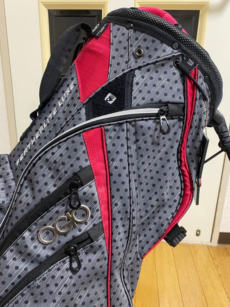 ゴルフ スタンドバッグ オジオ（OGIO）グレー　赤　８分割