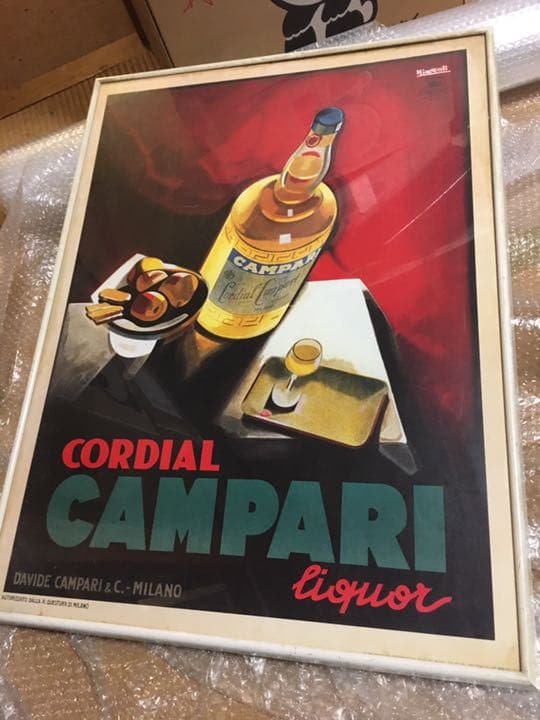 額縁付きポスター画　campari