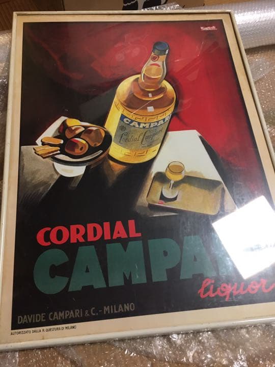 額縁付きポスター画　campari